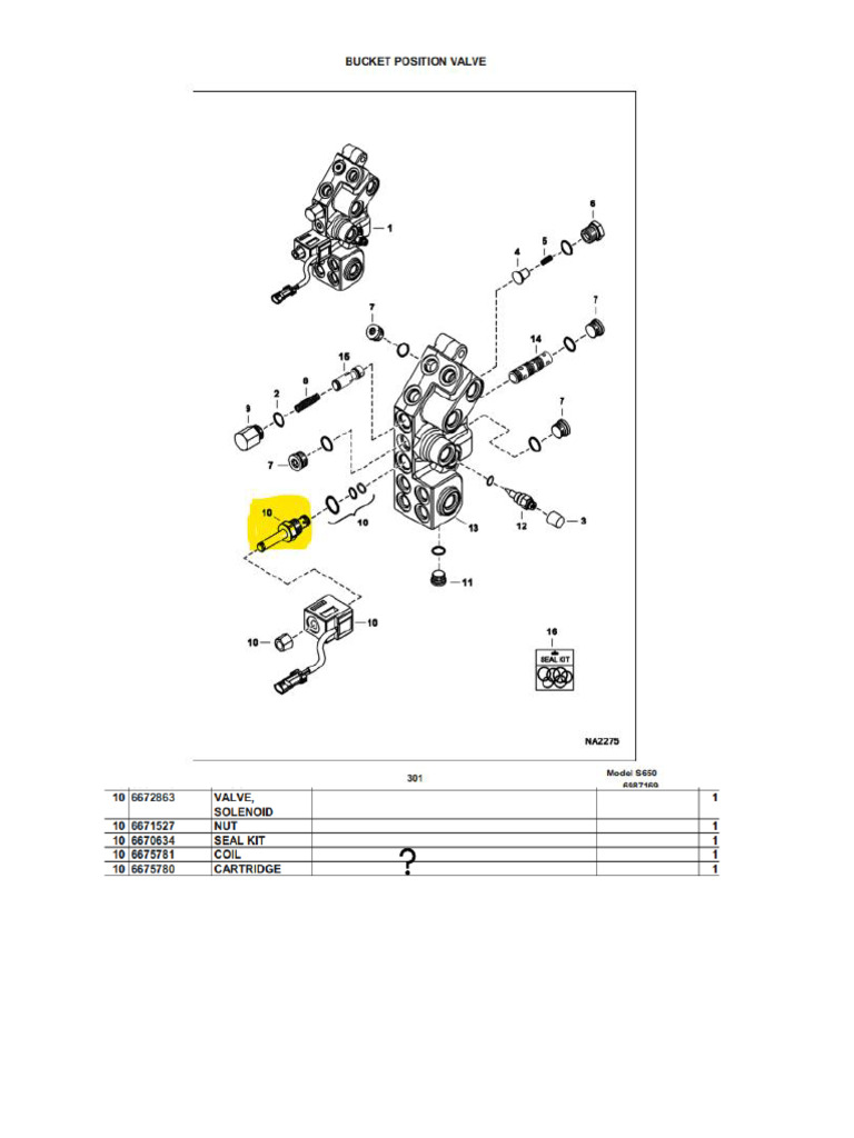 Bobcat Bucket Position Valve | PDF