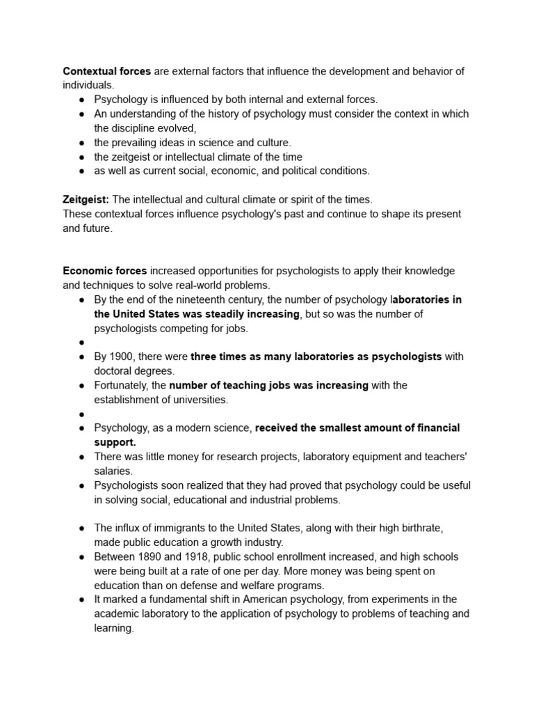 Contextual forces are external factors that influence the development ...