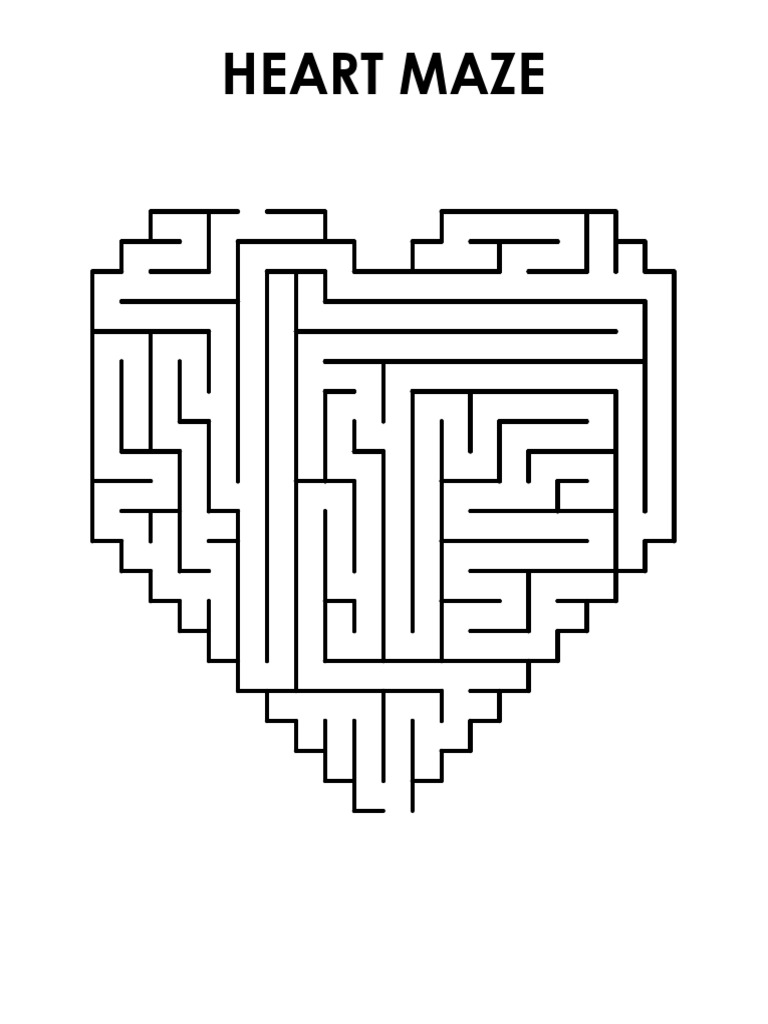Heart Maze Activity by Sarah Carter | PDF