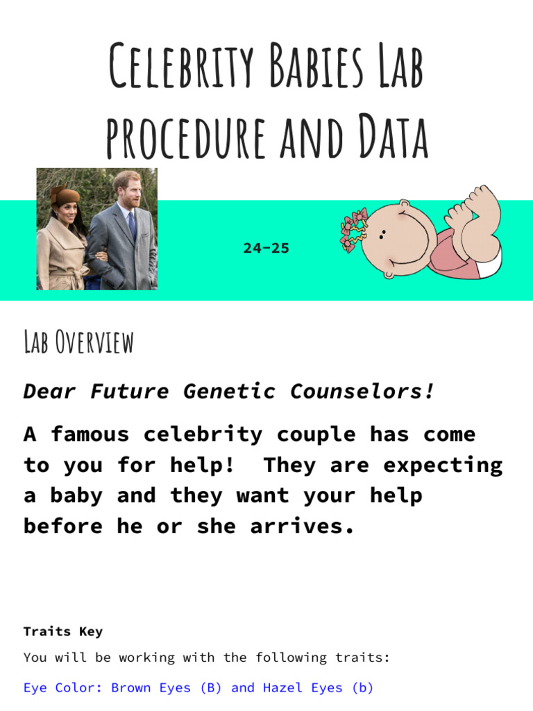 24-25Celebrity Babies Lab procedure and Data | PDF | Genotype