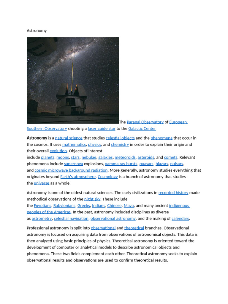 Astronomy | PDF