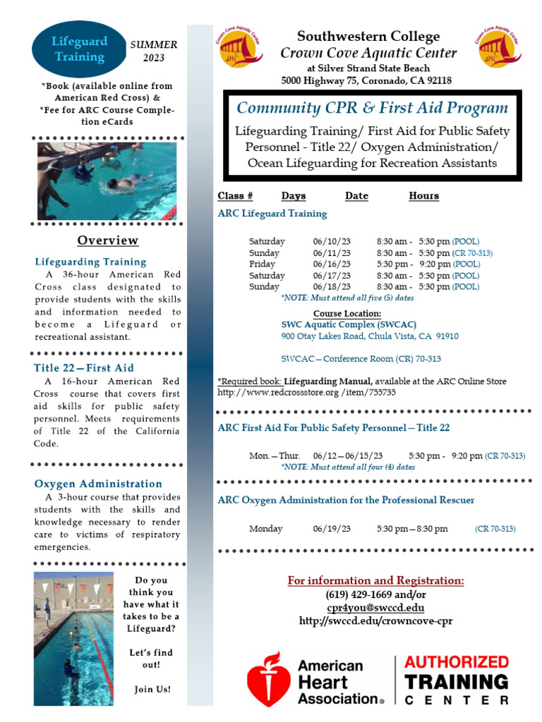 Summer2023 June Lifeguarding Flyer | PDF | First Aid | Emergency ...