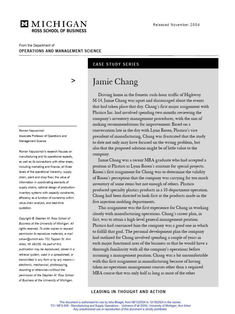 Jamie Chang | PDF | Business Process | Business