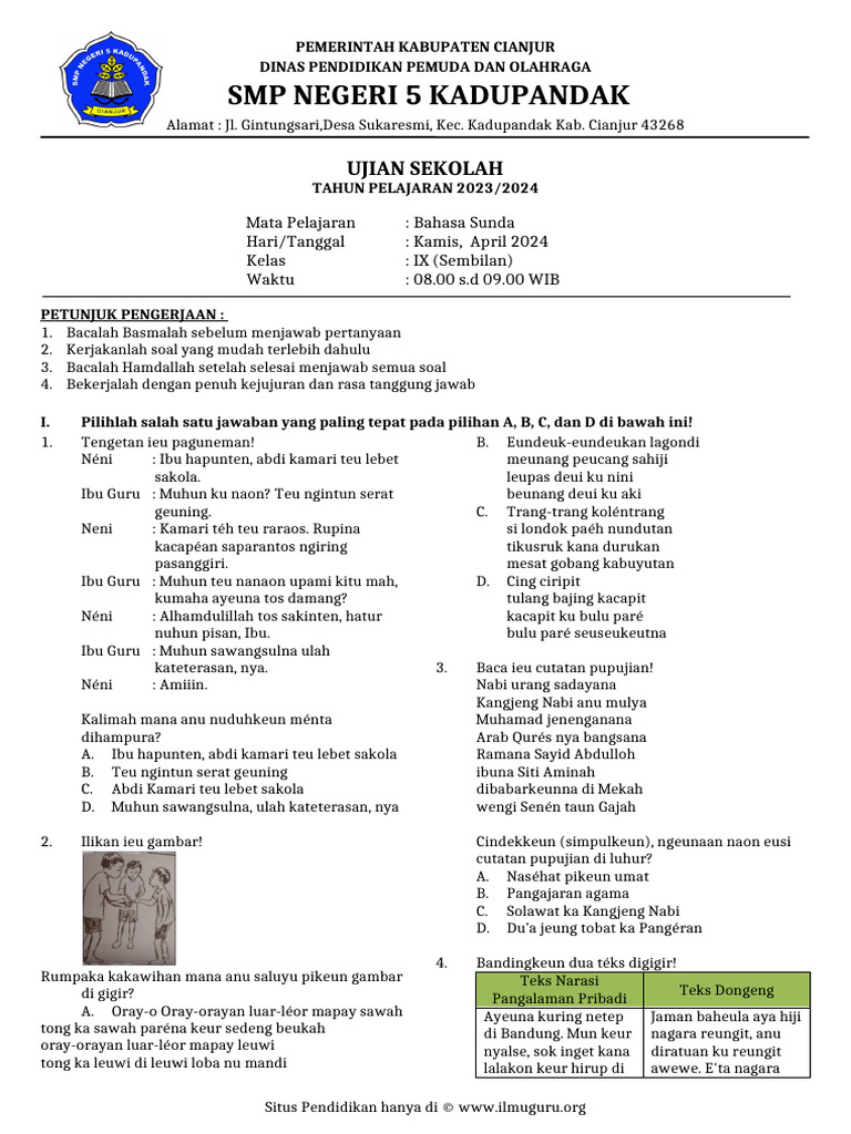 03. US Bhs Sunda IX - | PDF