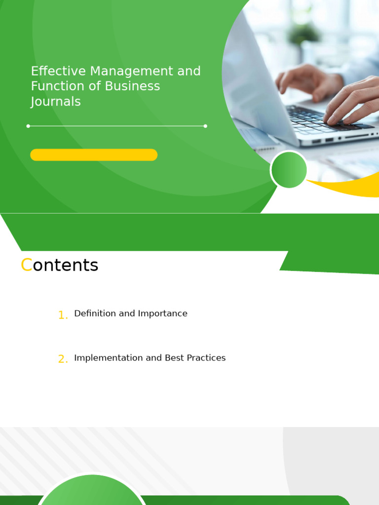 Effective Management and Function of Business Journals | PDF ...