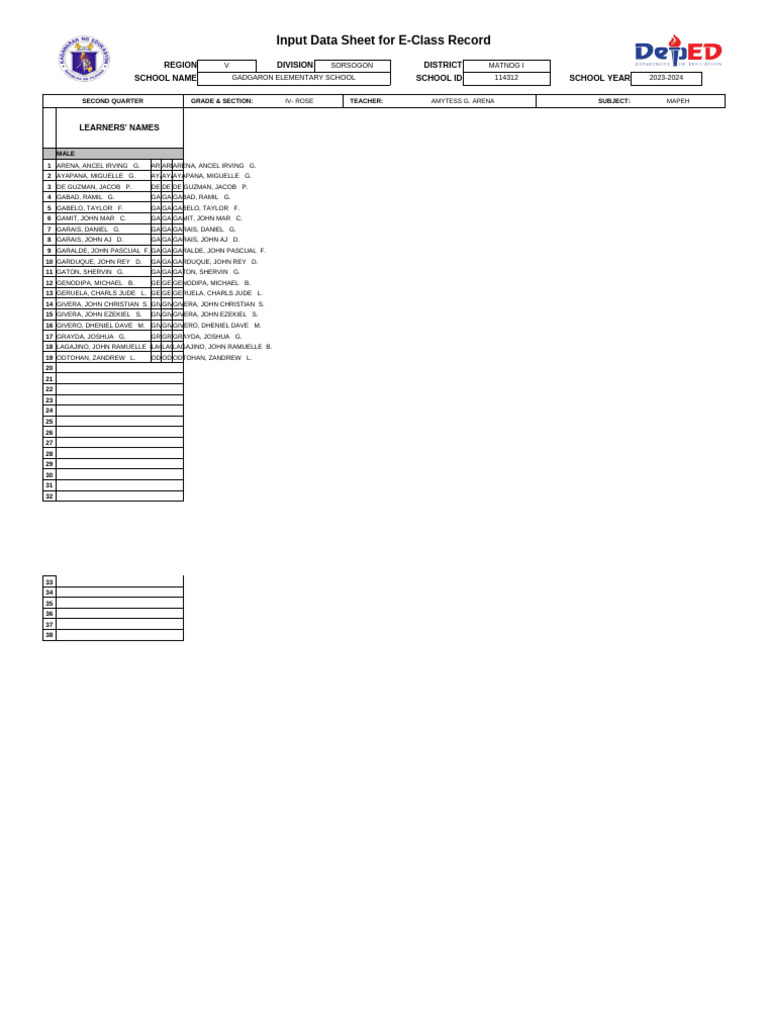 Grade 4 6 - 3RD Quarter Mapeh | PDF