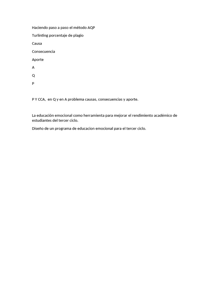 Haciendo Paso A Paso El Método AQP | PDF