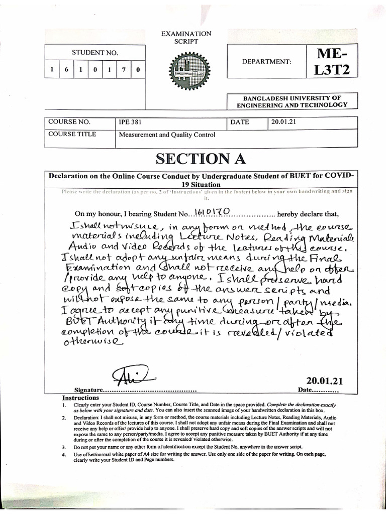 IPE381 SectionA | PDF