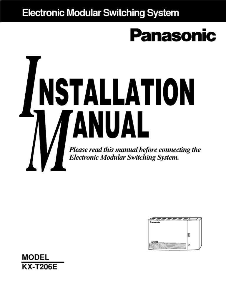 Panasonic 206 Manual | PDF | Electrical Connector | Telephone Numbering ...