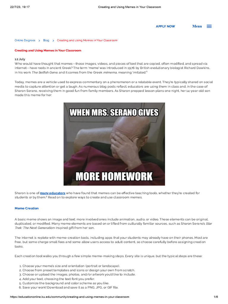 Creating and Using Memes in Your Classroom | PDF | Meme | Discrimination