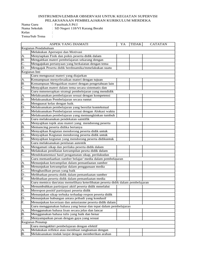 685821900-354838013-Instrumen-Atau-Lembar-Observasi-Untuk-Kegiatan ...