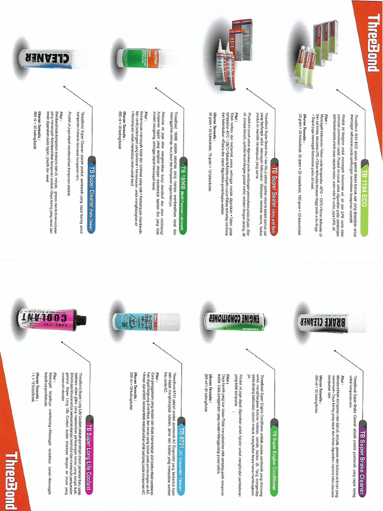 Catalog Threebond 2 | PDF