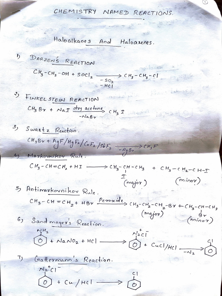 12 Organic Chem Named Reactions | PDF
