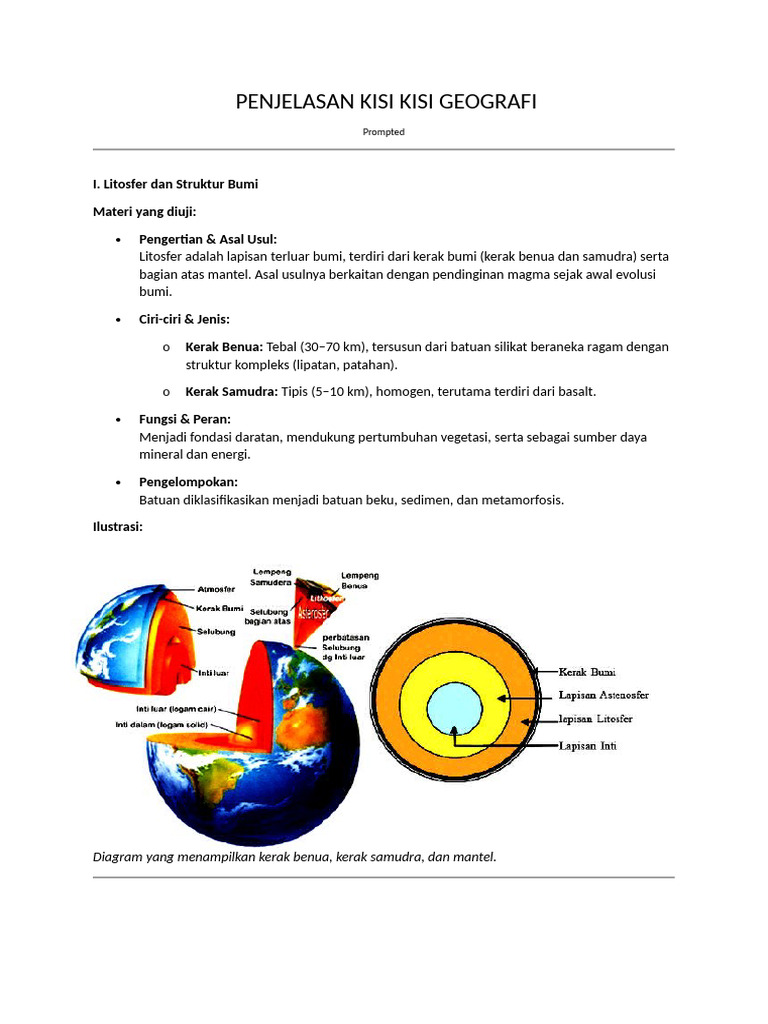 Kisi Kisi Geografi | PDF