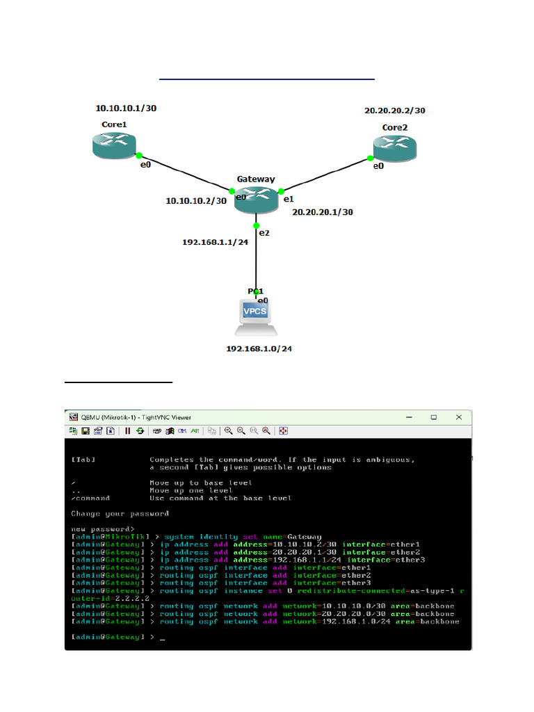 Modul Routing OSPF Mikrotik pada GNS3 | PDF