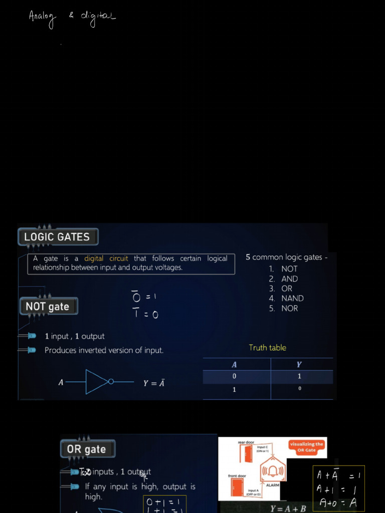 Notes 2024-10-19 Phy Logic Gates+Semiconductors | PDF