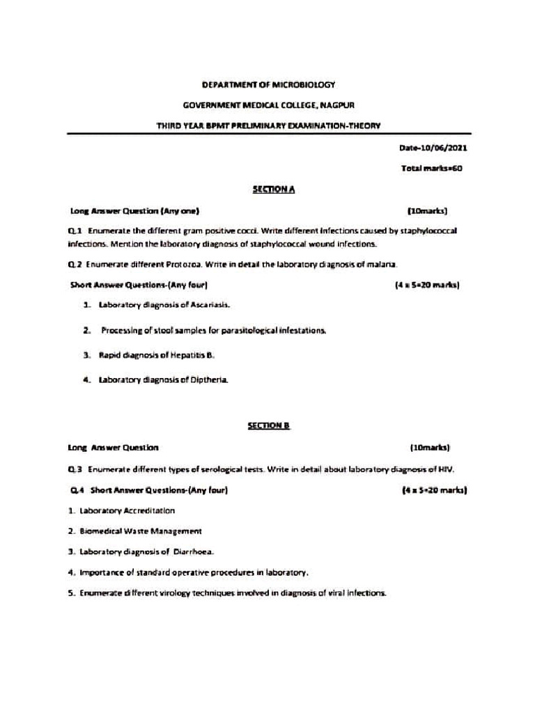 Micro Internal 3rd Year | PDF