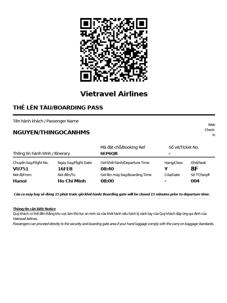 Boarding Passes 6EP6QB | PDF