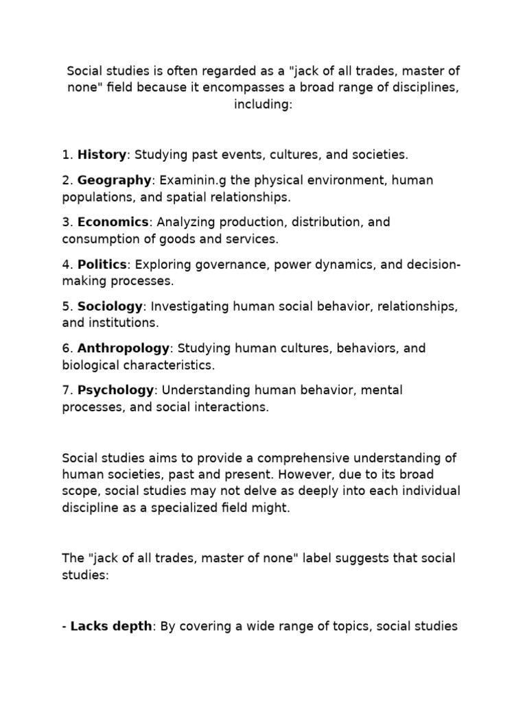 Document | PDF | Social Sciences | Interdisciplinarity