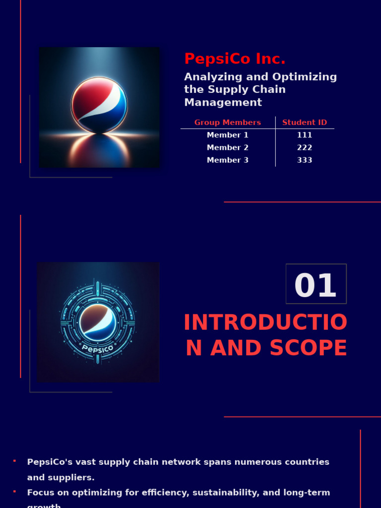 Optimizing PepsiCo's Sustainable Supply Chain | PDF | Supply Chain ...