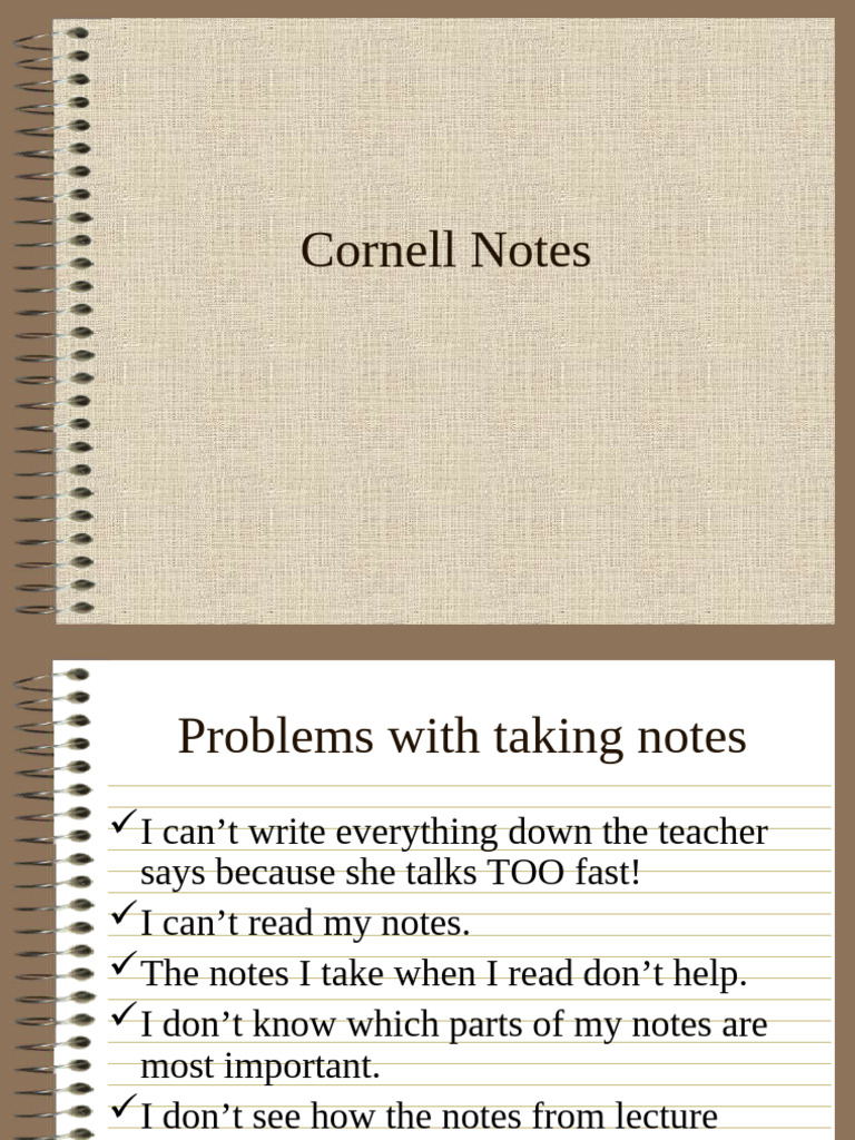 Cornell Notes Powerpoint | PDF | Human Communication | Cognition