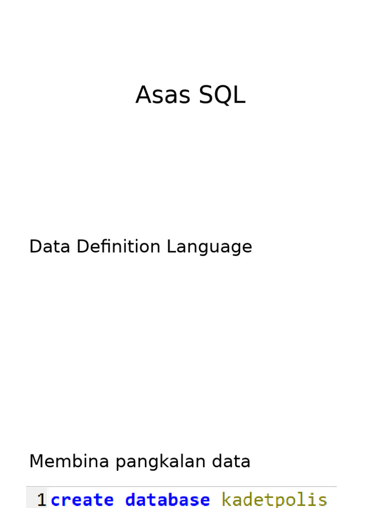 Asas SQL | PDF