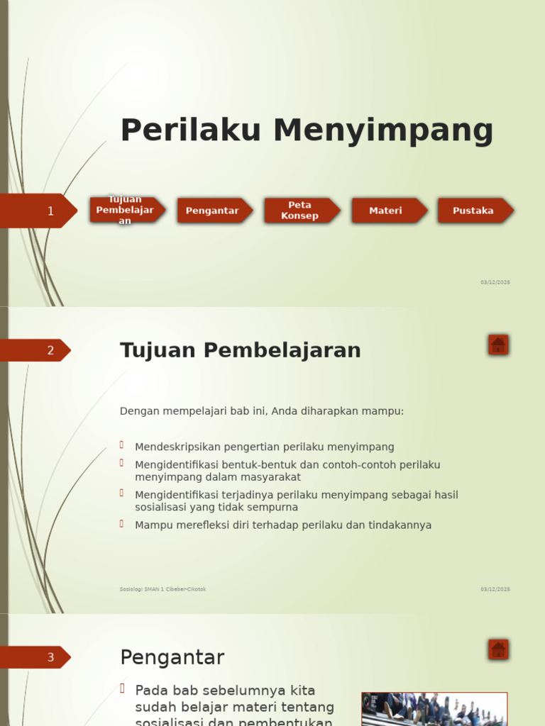 PPT Materi Sosiologi Kelas X. Bab 5. Perilaku Menyimpang (KTSP) | PDF