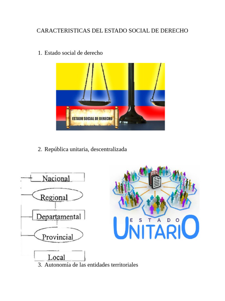 Caracteristicas Del Estado Social de Derecho | PDF