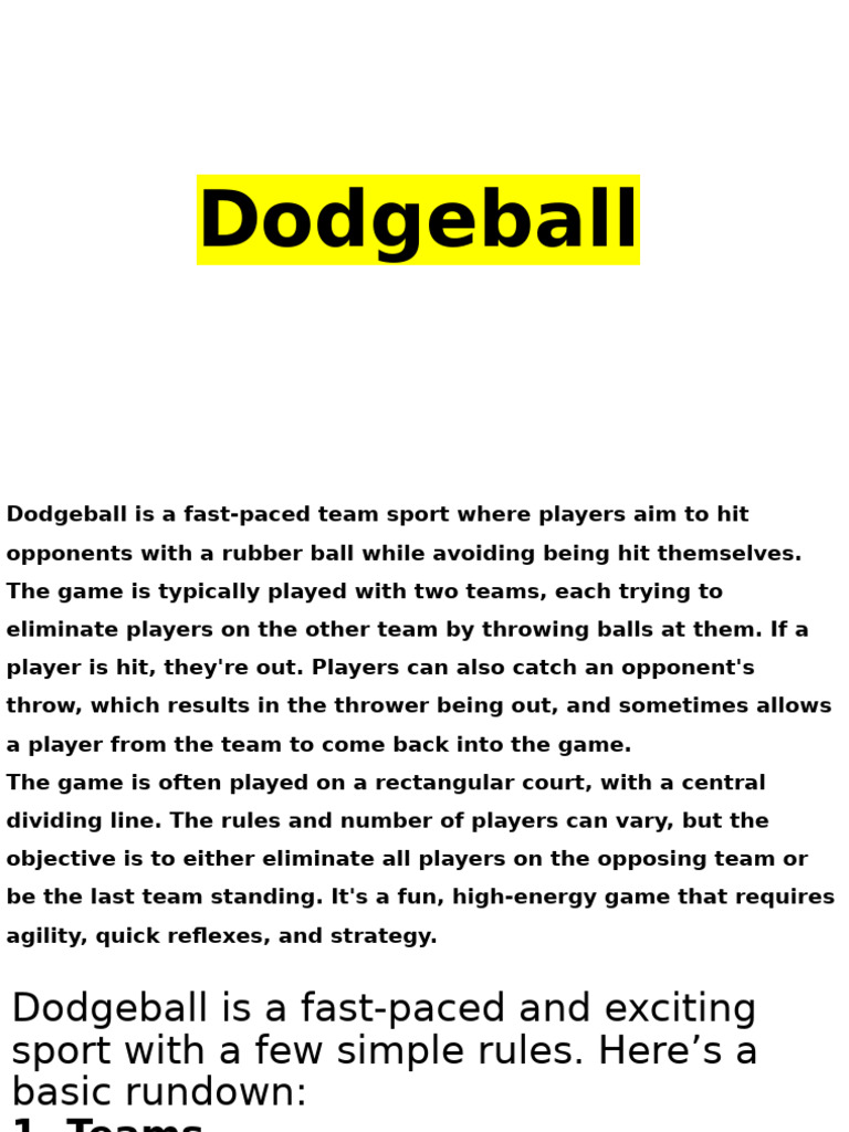 Dodgeball | PDF