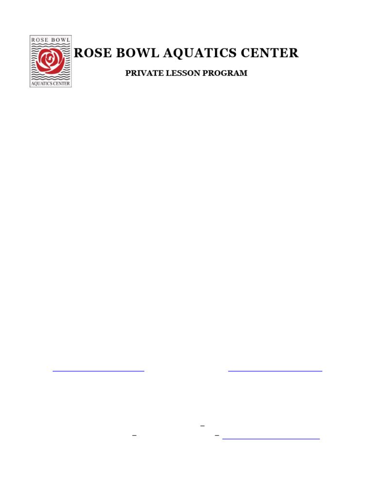 Private_Lesson_Packet_11_21_24 | PDF | Swimming | Swimming (Sport)