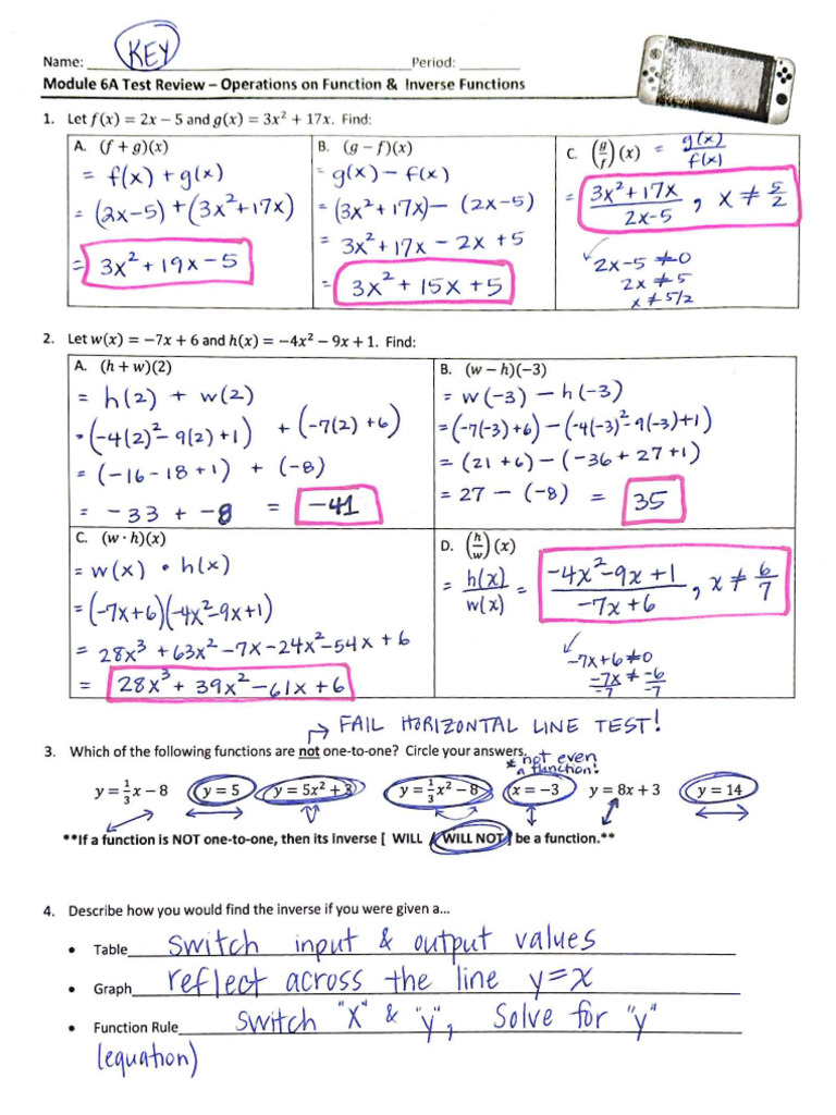 Module 6A Test Review ANSWER KEY | PDF