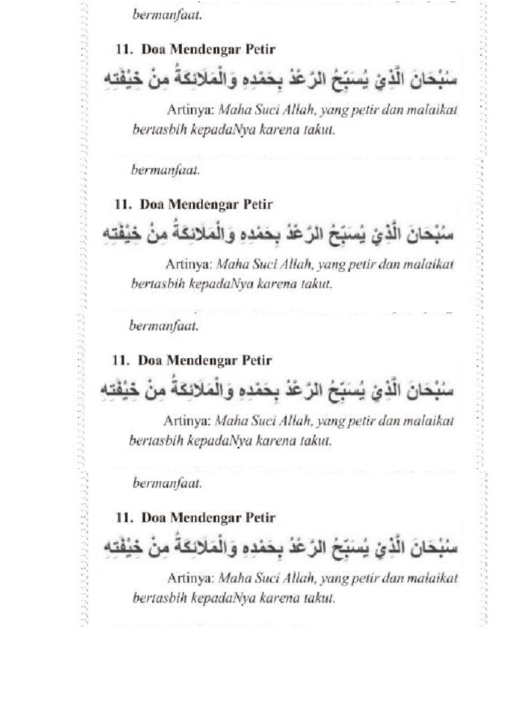 doa ketika mendengar petir | PDF