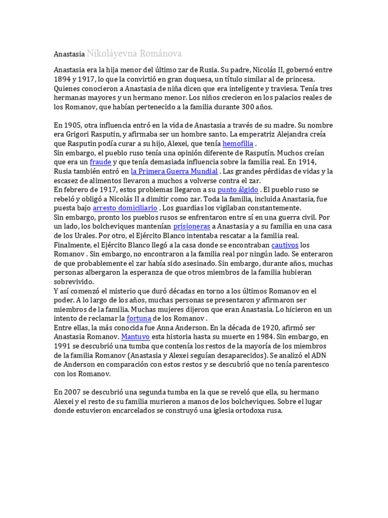 Anastasia | PDF | Casa de romanov