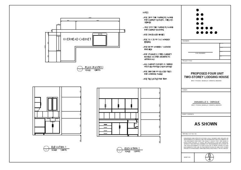 Proposed Two-Storey Lodging House Plans | PDF
