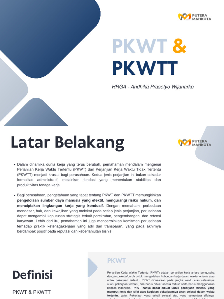 Buku Saku PKWT & PKWTT - Hrga PMG | PDF