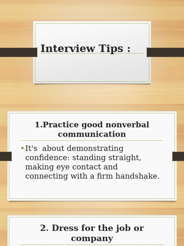 Interview Tips | PDF