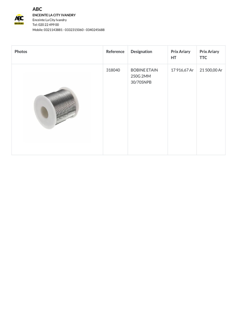 Etain 2mm | PDF