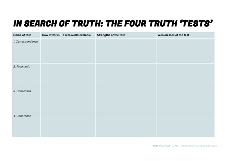 Lesson 6 in Search of Truth - Student Handout (24-25) | PDF