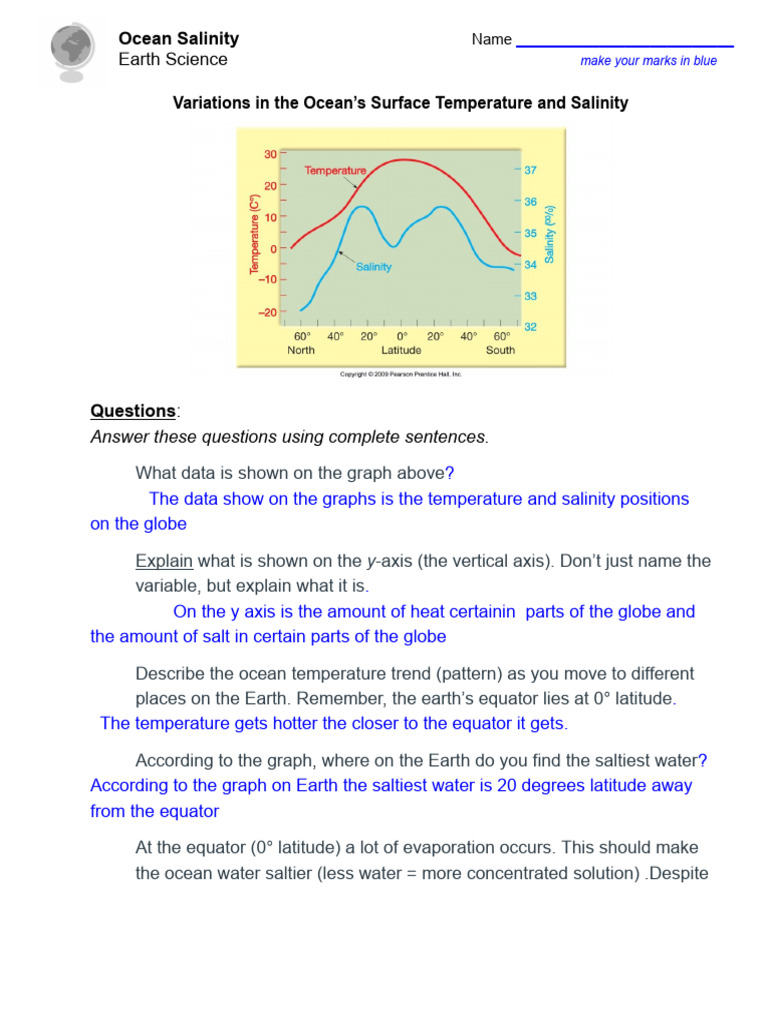 Ocean Salinity Graph | PDF