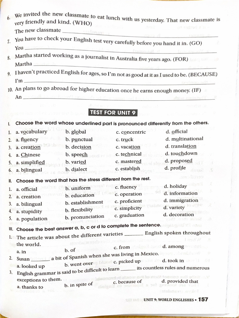 Test Ur Self 9 | PDF