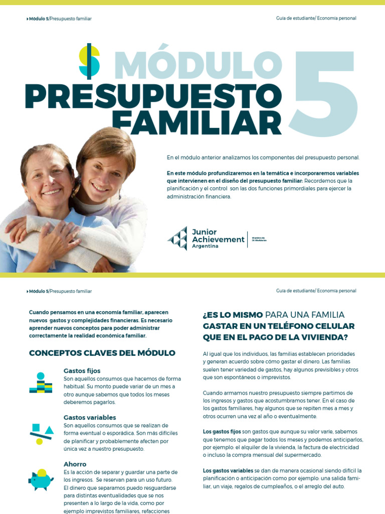 Economia Personal - Guia de Estudiante Modulo 5 1 | PDF | Presupuesto | Ciencias económicas
