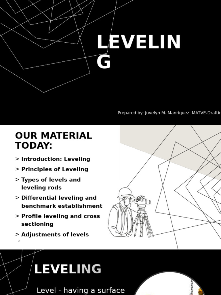 Leveling - ADVANCED TOPOGRAPHICAL DRAFTING Official | PDF | Surveying