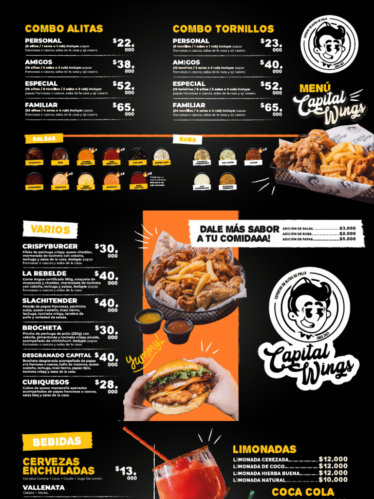 Menu Capital Wings | PDF