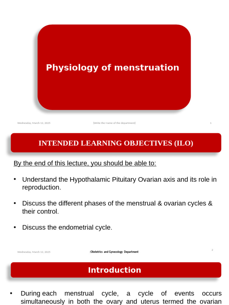 Menstrual Cycle Physiology Explained | PDF | Menstrual Cycle ...
