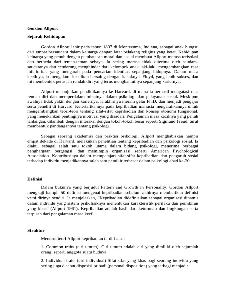 Gordon Allport | PDF