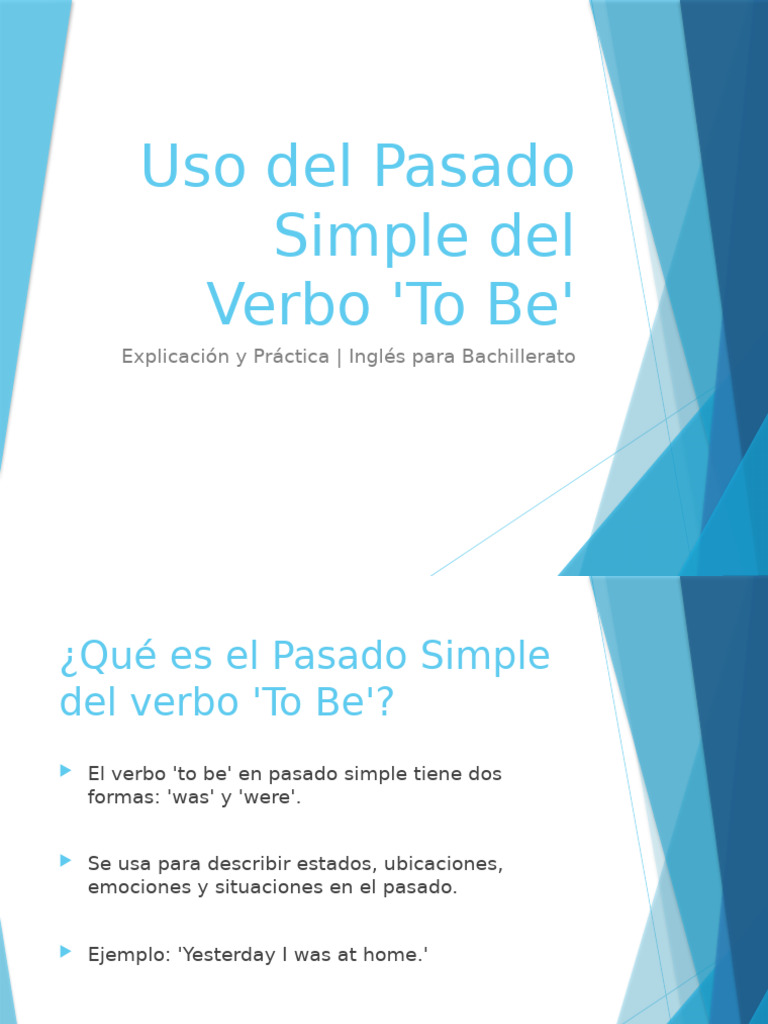 Pasado Simple To Be 2 | PDF