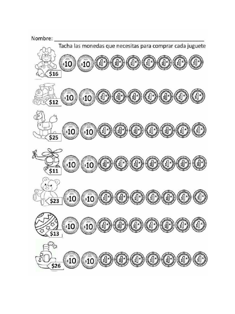 tarea uso monedas | PDF