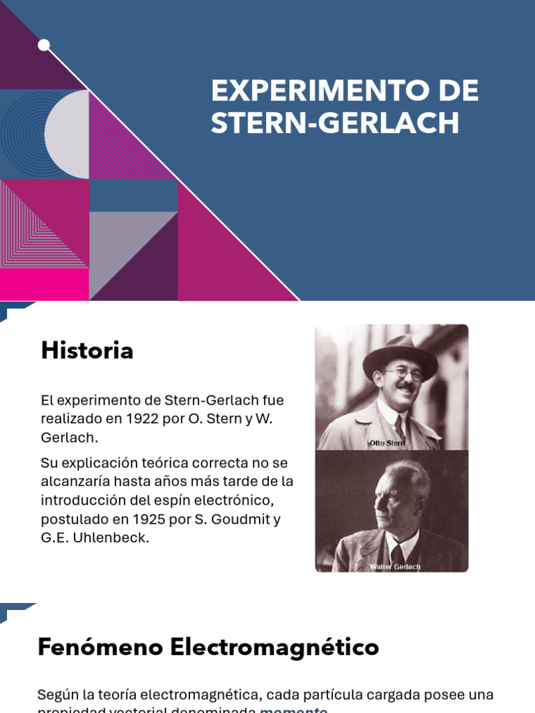 Experimento Stern-Gerlach y Cuantización del Espín | PDF | Spin (Física ...