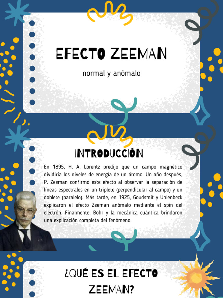 Efecto Zeeman | PDF | Campo magnético | Línea espectral