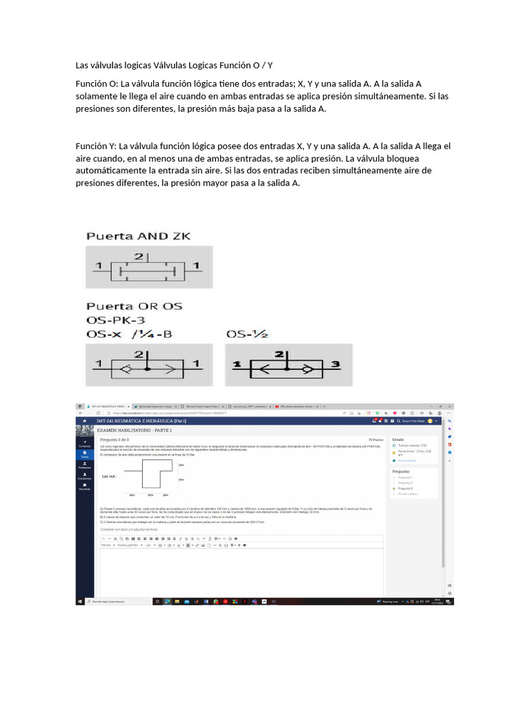 Las Válvulas Logicas Válvulas Logicas Función O | PDF